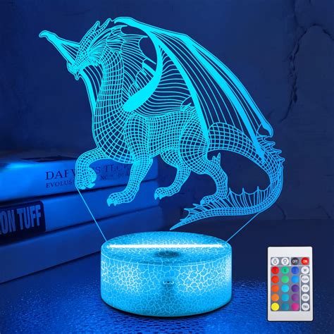 Soputry Fire Dragon Lamps 3d Printed Volcano Dragon Lamps Night Light