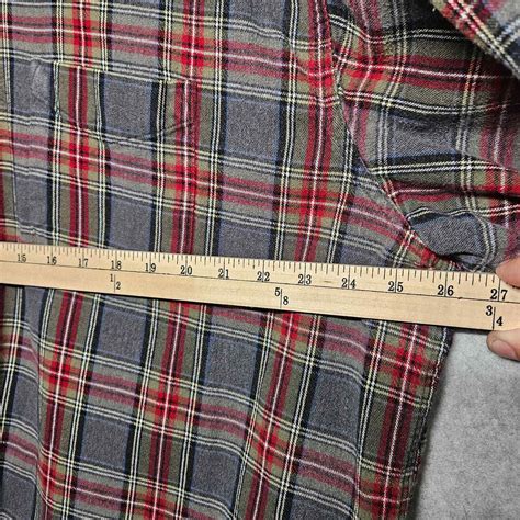 Ll Bean Tartan Plaid Flannel Menss Xxl Cotton Gem