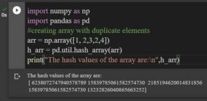 How Do I Return Hash Values Of A 1D Array AskPython