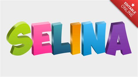 Selina Multi Color For The New Year Text Effect Generator