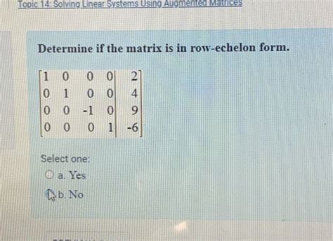 Solved Topic 14 Solving Linear Systems Using Augmented Mat Algebra