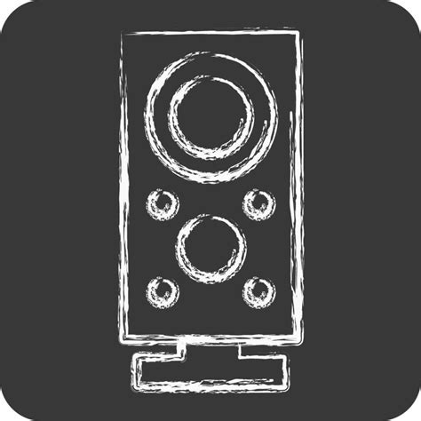 Icon Subwoofer Suitable For Computer Components Symbol Chalk Style Simple Design Editable