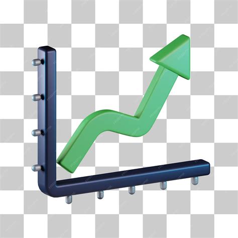 Premium Psd Rising Line Chart 3d Icon