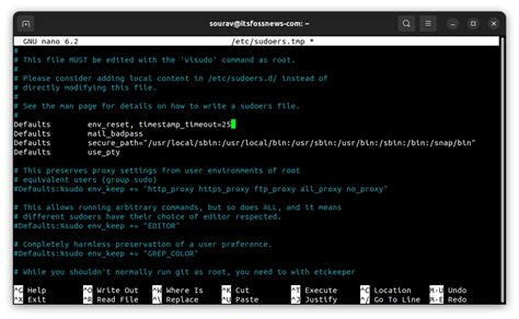 Change The Sudo Password Timeout In Ubuntu