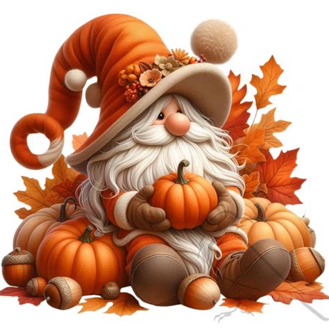 Autumn Gnome Clipart 26 Fall Png Images Commercial Use Okay Etsy
