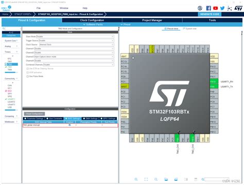 stm32cubemx开发gd32f303（13） 定时器tim捕获pwm测量频率与占空比 gdf303 定时器输入捕获 csdn博客