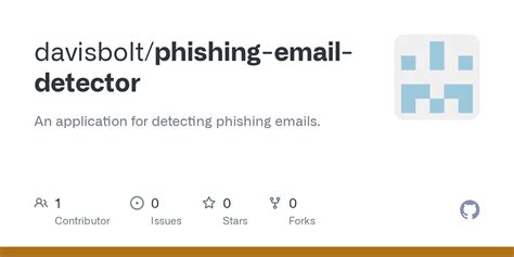 Github Davisboltphishing Email Detector An Application For