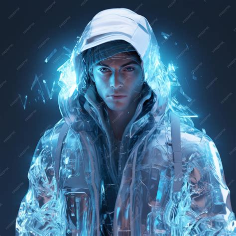 Premium Photo Frozen Futurism The Glacial Cyborg In A Cyberpunk Realm