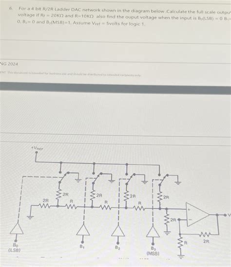 solved for a 4 ﻿bit r 2r ladder dac network shown in the