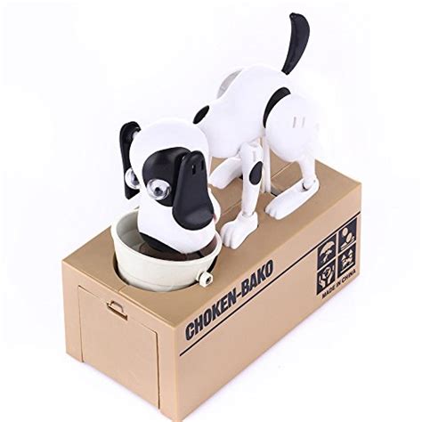 Just Us Choken Bako Robotic Dog Coin Bank Canine Money Box, Beige ...