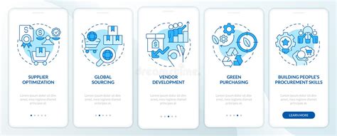 Effective Procurement Strategies Blue Onboarding Mobile App Screen