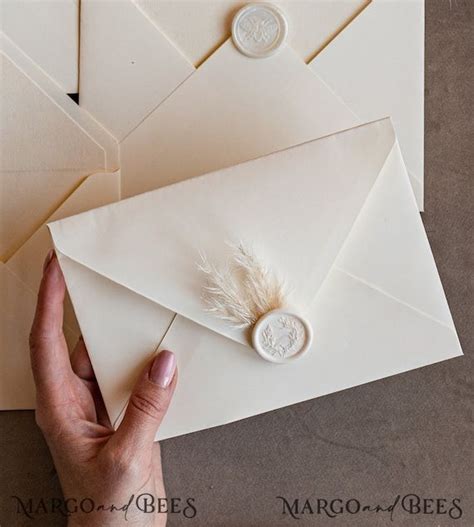 Elegant Ivory Handmade Envelopes With Velvet Liner Elegant Envelope