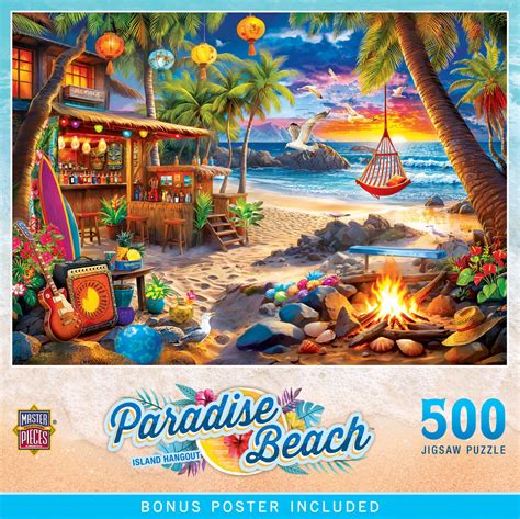 Paradise Beach Island Hangout 500 Piece Jigsaw Puzzle By