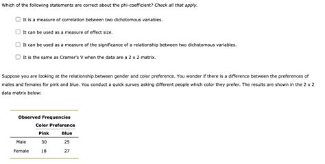 Solved Which Of The Following Statements Are Correct About