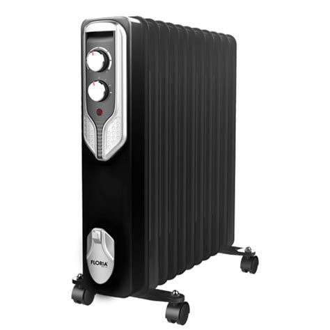 Holst Ge Floria Zln3666 ელ ზეთის გამათბობელი 11 სექციით Black 2500w