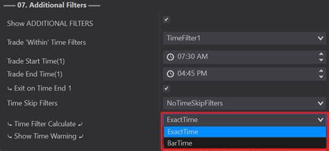 Time Filter Calculate Tradesaber