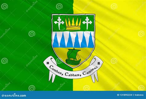 Flag Of County Kerry Is A County In Ireland Stock Illustration