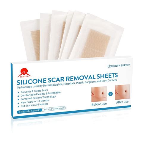Силиконовые многоразовые пластыри для удаления рубцов MINTER silicone ...