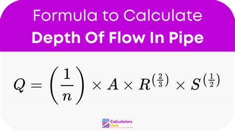 Depth Of Flow In Pipe Calculator