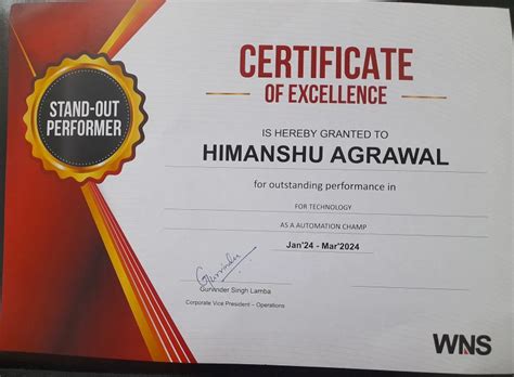 Himanshu Agrawal On Linkedin Recognitionaward Standoutperformer Innovation Teamwork Gratitude