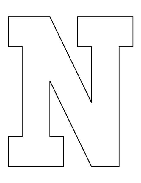 Printable N Letter