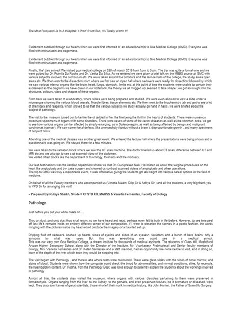 School Visit Pdf Hospital Patient