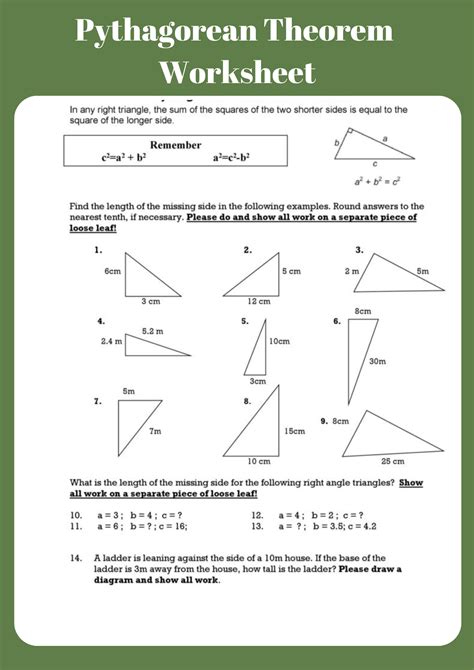 40 Free Printable Pythagorean Theorem Worksheet Samples To Download In Pdf
