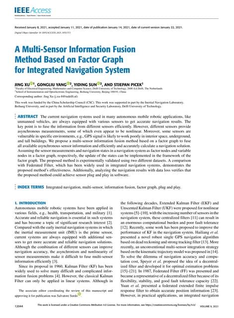 A Multi Sensor Informationfusionmethodbasedonfactorgraphfor