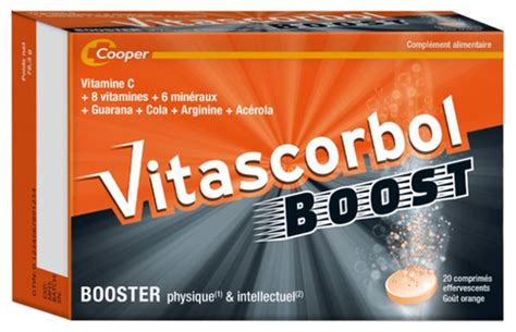 Vitascorbol Boost Booster 20 Effervescent Tablets Steych