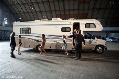 Lined Up Damsels In Handcuffs Getting Stripped By Their Male Bdsm Handlers