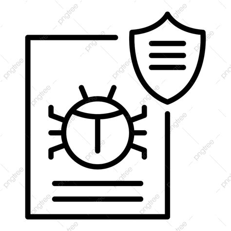 Hacker Bug Icon Outline Vector Laptop Protection Icon Png And Vector