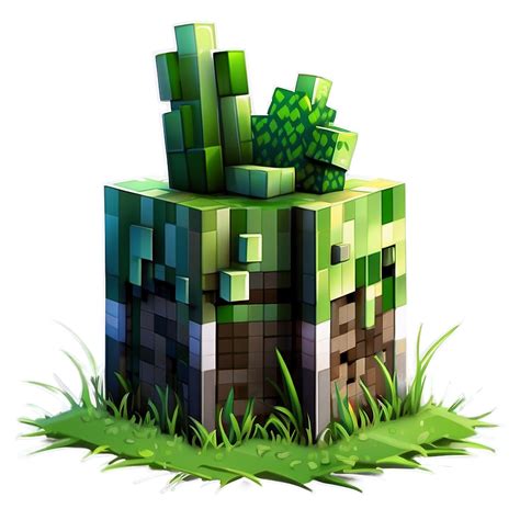 Download Minecraft Grass Block Illustration Png Tdy
