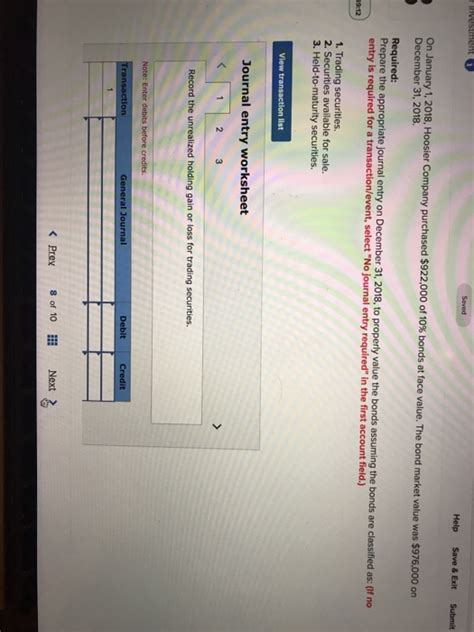 Solved Help Save And Exit Submit On January 1 2018 Hoosier