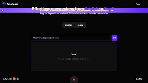 Regex Ai Ai Powered Regular Expression Generator And Translator Tyyai