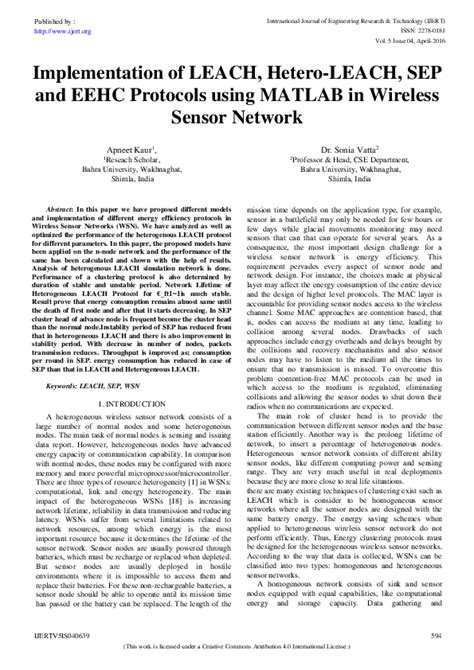 Pdf Implementation Of Leach Hetero Leach Sep And Eehc Protocols Using Matlab In Wireless