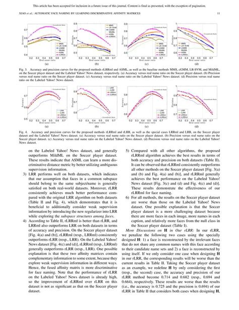 Automatic Face Naming By Learning Discriminative Affinity Matrices From Weakly Labeled Images Pdf