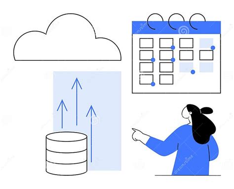 Cloud Data Management With Calendar And Task Planning Stock