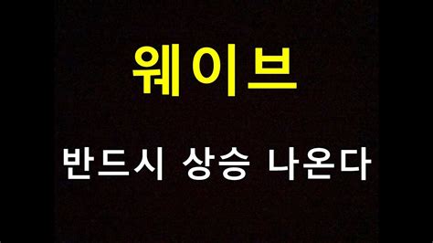 웨이브 반드시 상승 나온다 Youtube