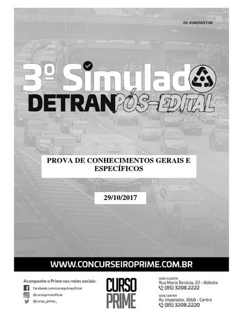Simulado Detran Pos Edit 3 Pdf Moralidade Carteira De Motorista
