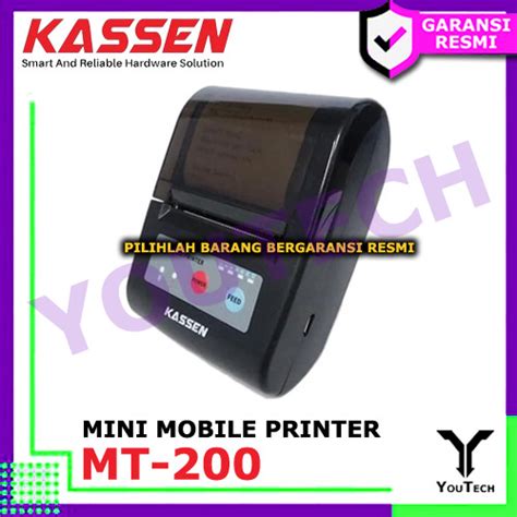 Jual Printer Kasir Kassen Mt 200 Mini Mobile Printer Thermal Bluetooth