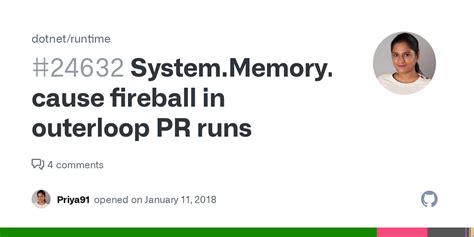 Systemmemoryperformancetests Cause Fireball In Outerloop Pr Runs · Issue 24632 · Dotnet