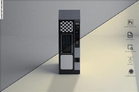 커피 자동 판매기 목업 프리미엄 Psd 파일