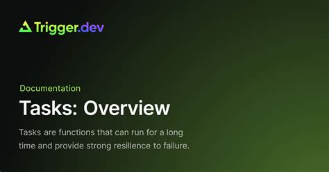 tasks overview trigger dev