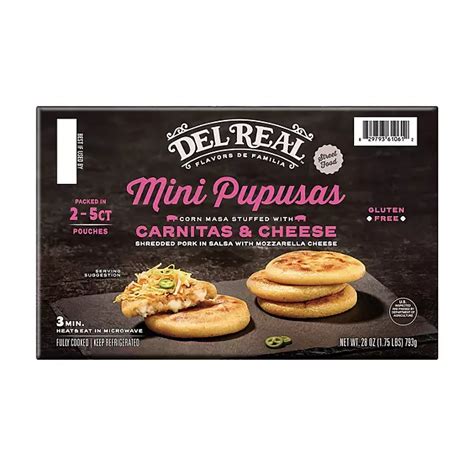 Del Real Foods Carnitas And Cheese Mini Pupusas 5 Ct 2 Pk Sams Club