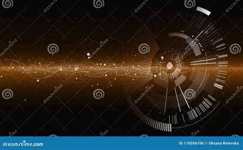 Abstract Tech Design Background Stock Vector Illustration Of Global