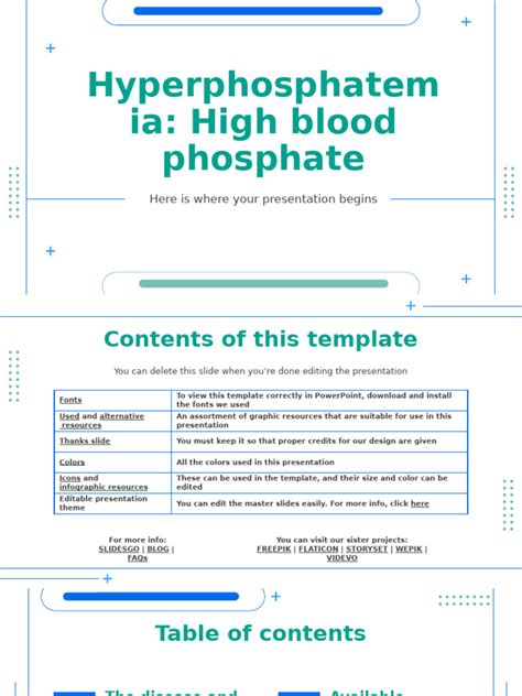 Hyperphosphatemia High Blood Phosphate Levels By Slidesgo Pdf
