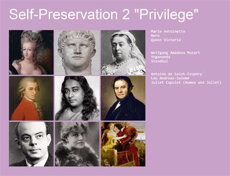 Self Preservation 2 Privilege Examples By Claudio Naranjo