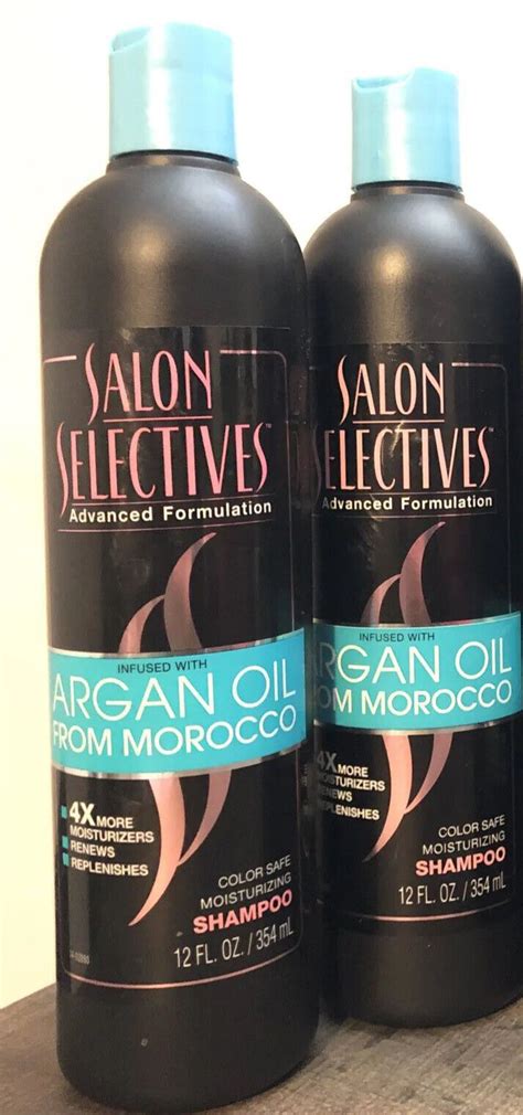 Salon Selectives Argan Oil Advanced Formula Color Safe Shampoo 12oz Ea