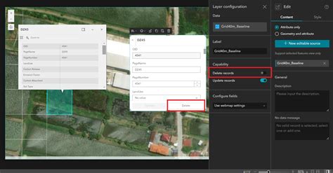 edit widget keep enable delete the record esri community