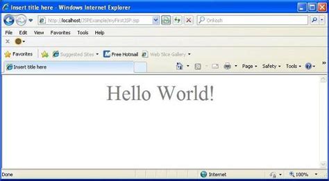 Jsp Servlets A Simple Jsp Example